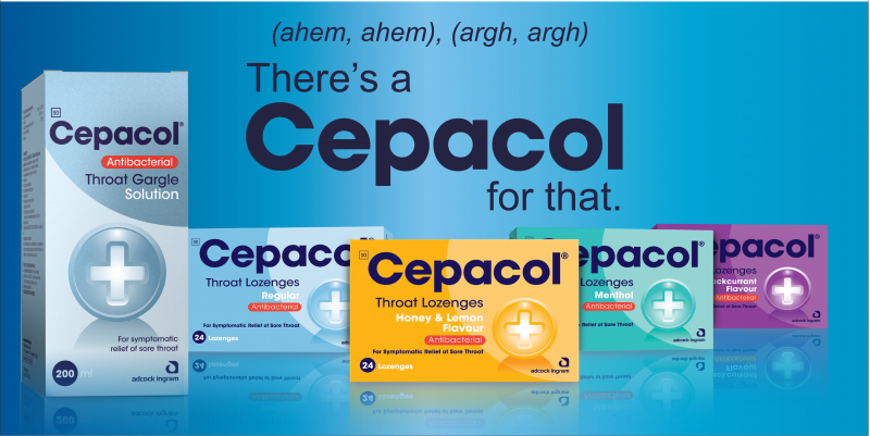 Cepacol – Cepacol gently soothes a sore throat and colds and flu symptoms.